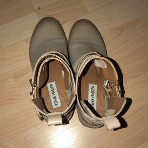 Steve Madden | Shoes | Steve Madden Cut Out Taupe Booties | Poshmark